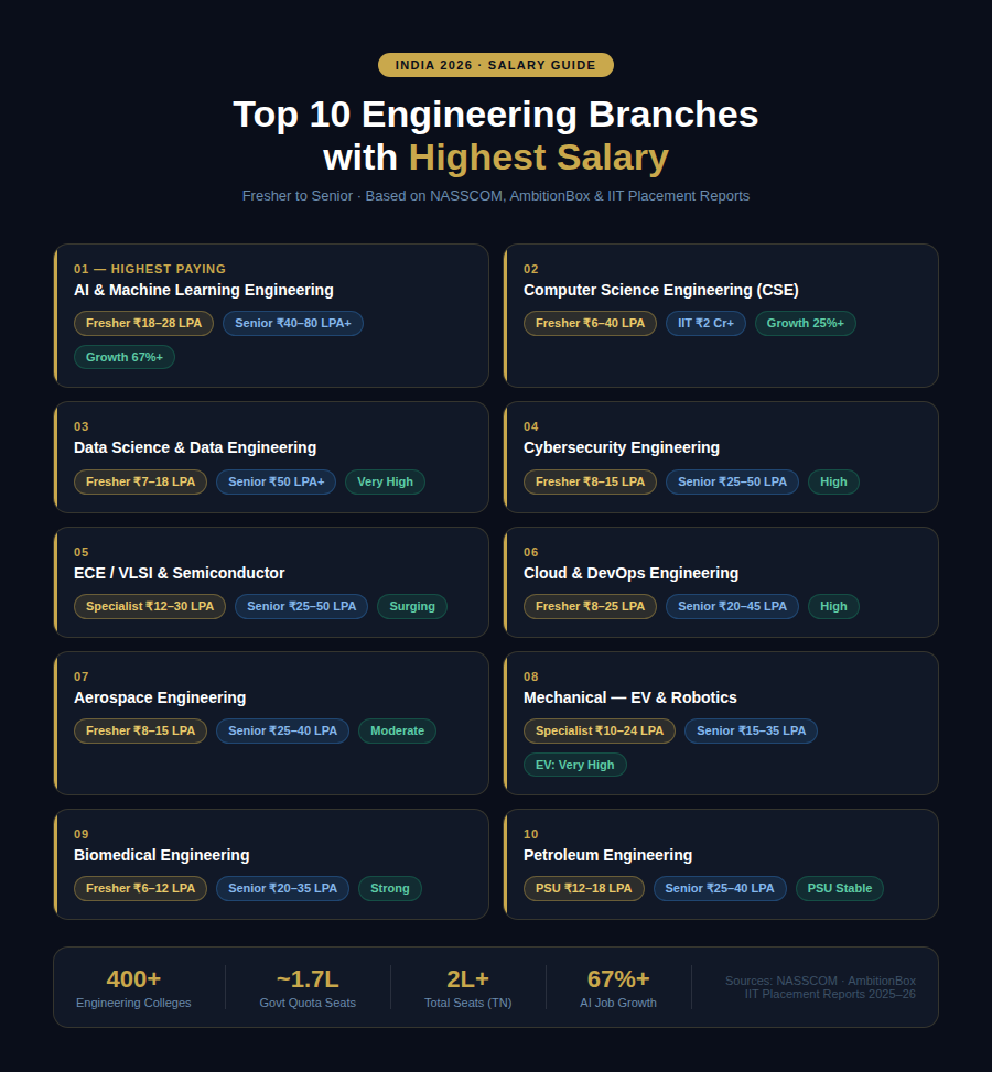 Highest Paying Engineering Branches In India - FACE Prep Campus